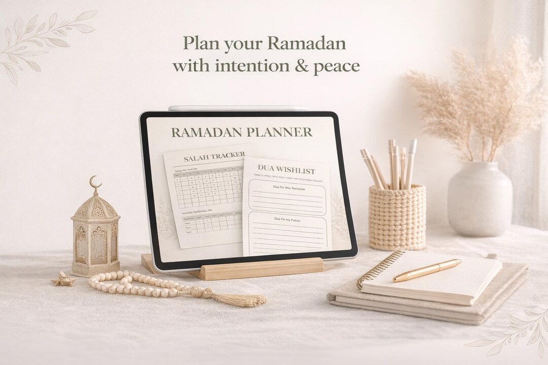 Ramadan Planner and Journal Printable 2026 | 40 Page Islamic Planner ...