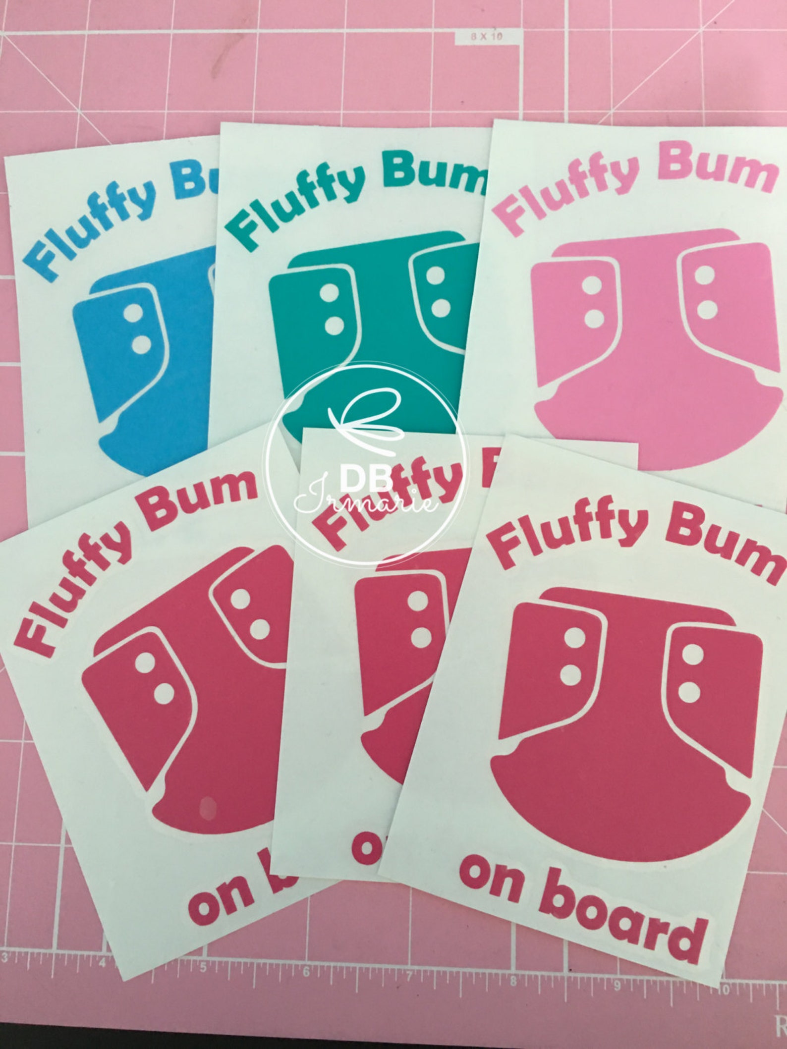 Fluffy Bum Vinyl Decal - Etsy