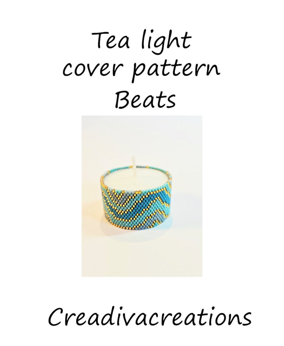 Pattern Tea Light Cover Peyote Pattern Peyote Tutorial Tea Light Cover ...