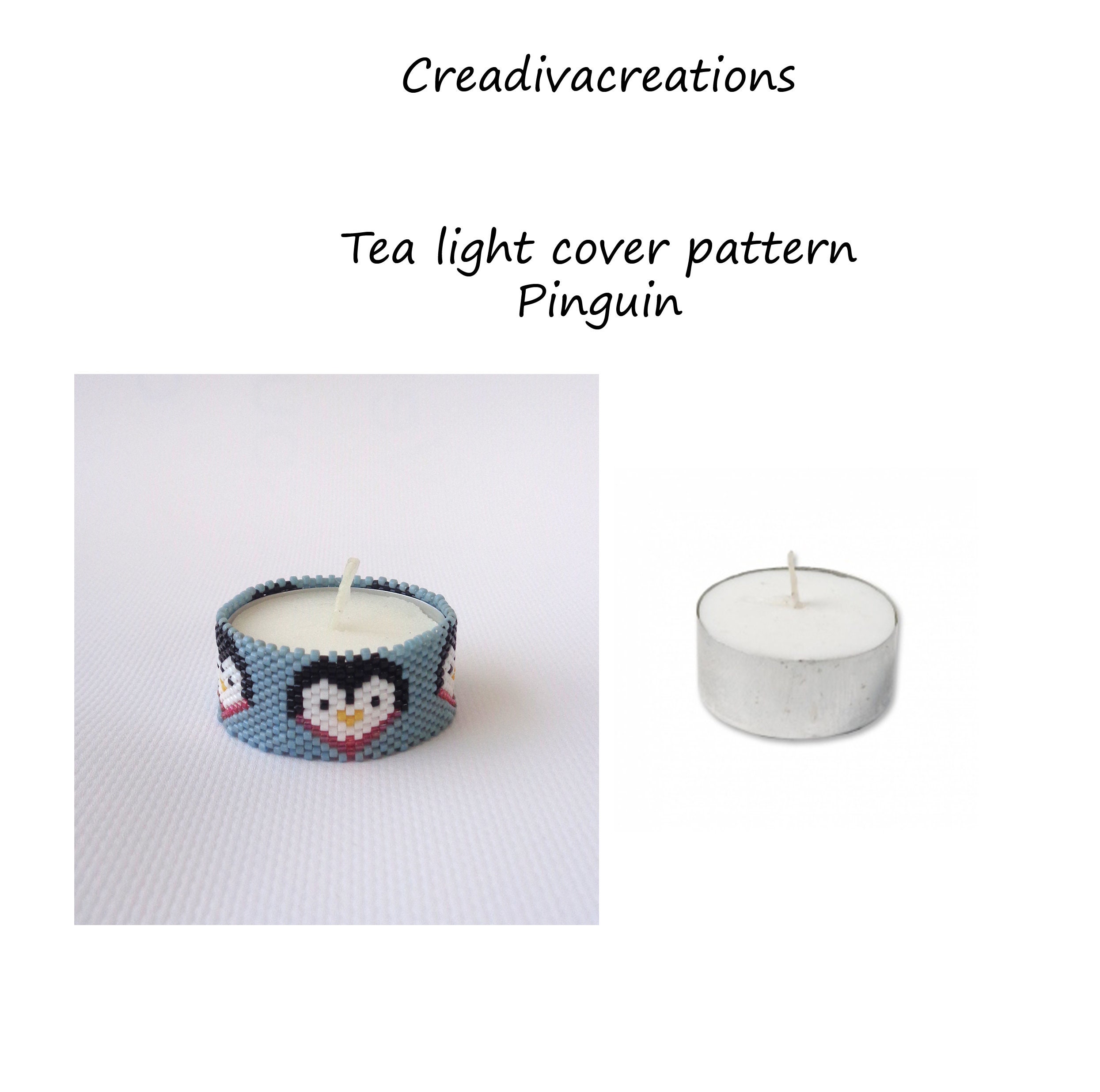 Pattern Tea Light Cover Peyote Pattern Peyote Tutorial - Etsy