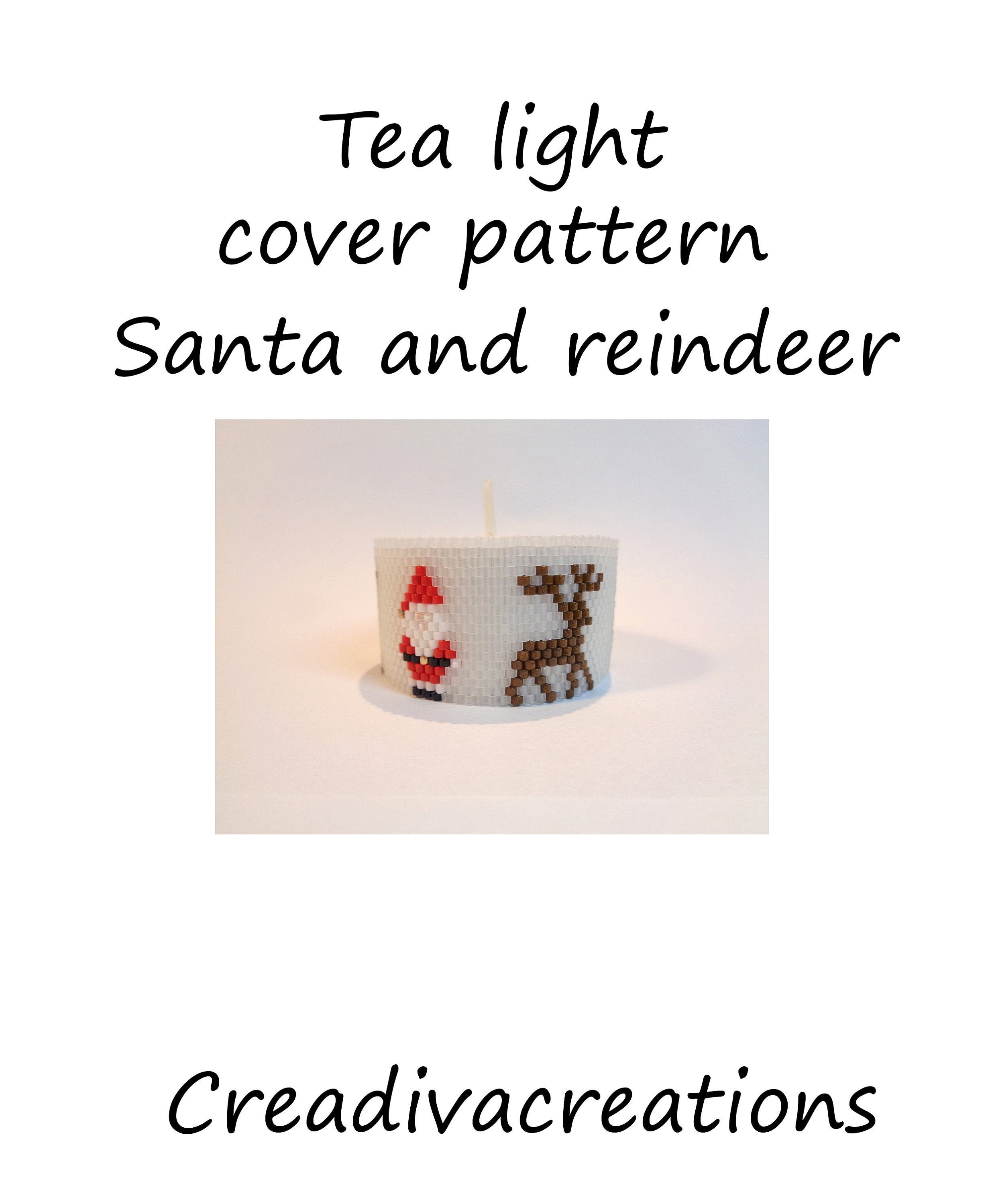 Pattern Tea Light Cover Peyote Pattern Peyote Tutorial - Etsy