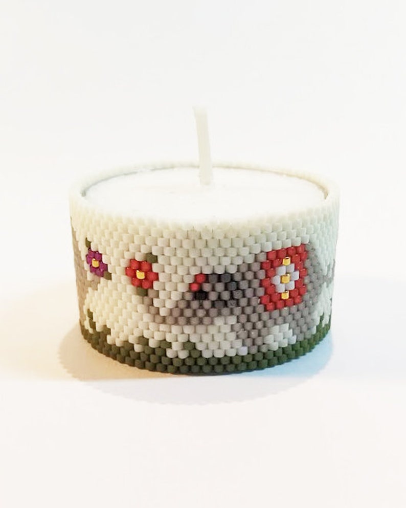 Pattern Tea Light Cover Peyote Pattern Peyote Tutorial Tea - Etsy