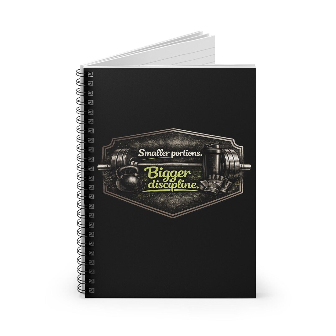 Smaller Portions Bigger Discipline Notebook | Spiral Ruled Journal - Etsy