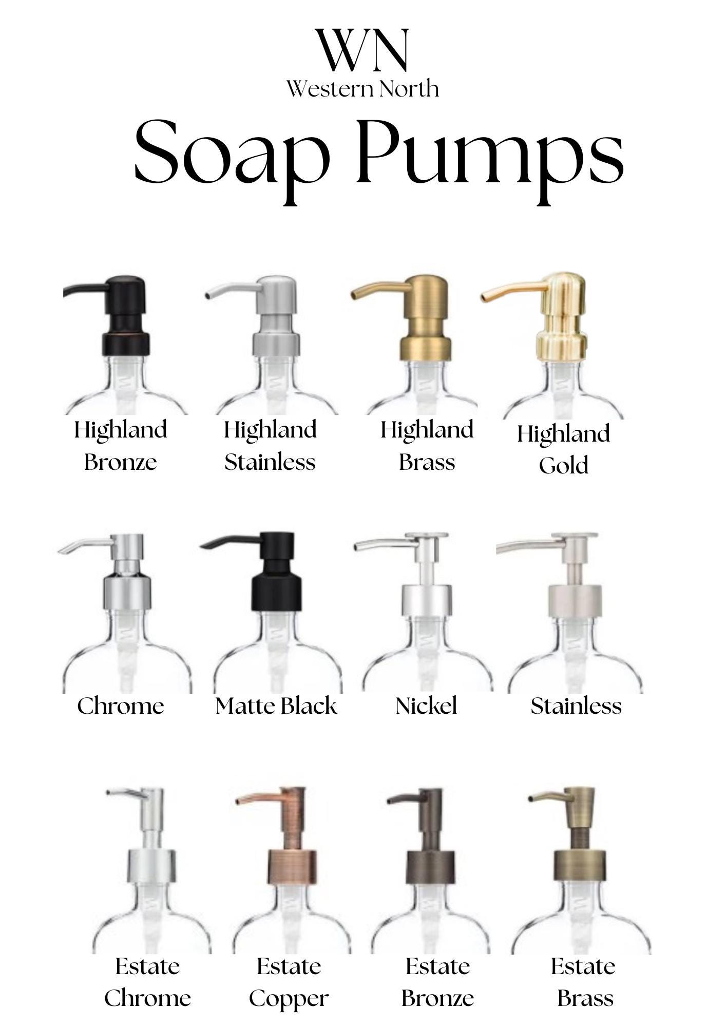 Soap Dispensers | Del Rey Square Glass Soap Dispenser - Etsy