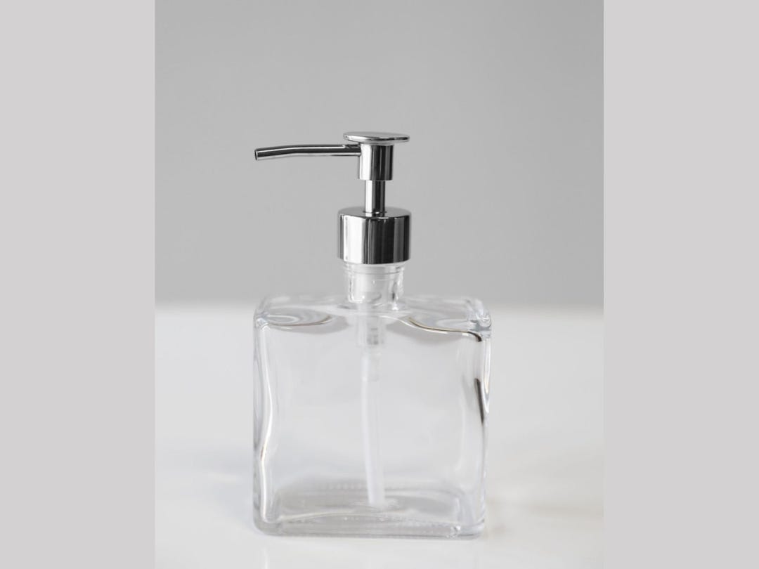 Soap Dispensers | Del Rey Square Glass Soap Dispenser - Etsy