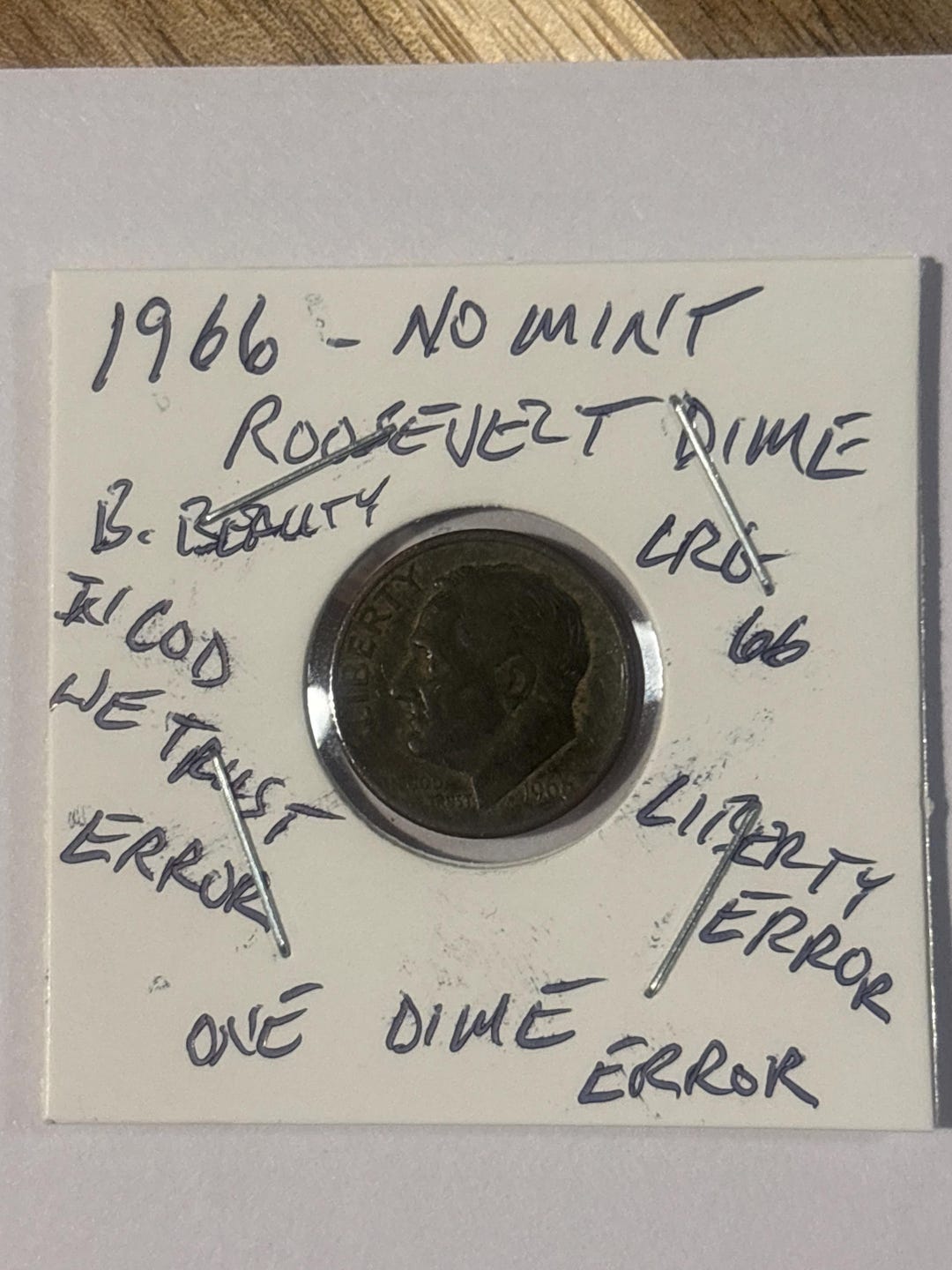 1966 No Mint Mark - Roosevelt - Black Beauty - Dime - Etsy