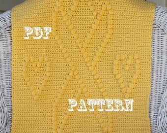 Crochet Pattern-Crochet Blanket Pattern-Crochet Blanket Block | Etsy