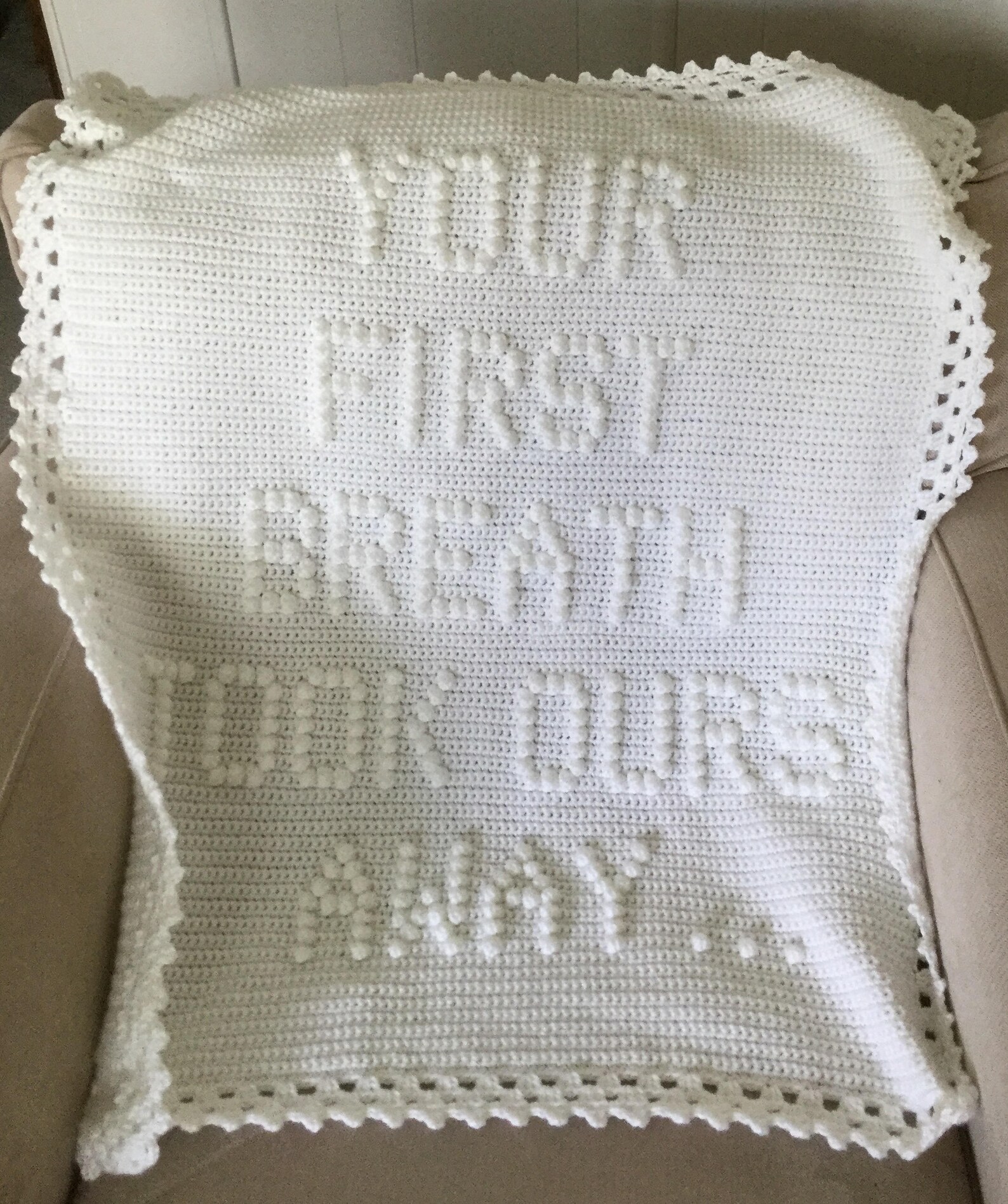 Baby Crochet Pattern Your First Breath Took Ours Away Also - Etsy