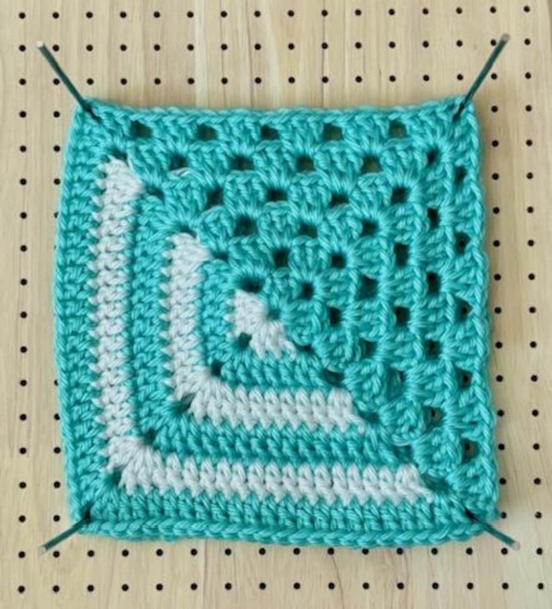 Half and Half Granny Square Crochet Pattern - Baby Blanket Squares ...