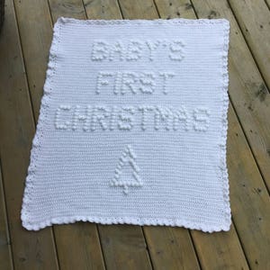 Baby S First Christmas Pattern Baby Blanket Pattern - Etsy Canada