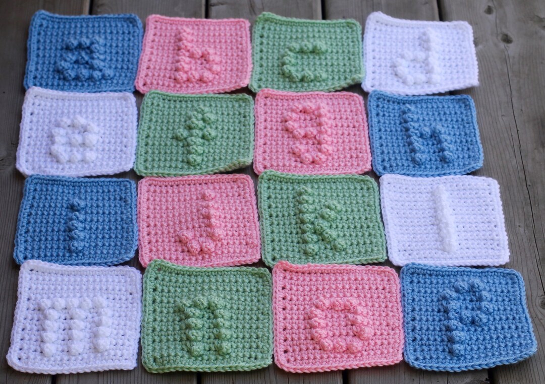 Lower Case Alphabet Letters A-z Crochet Pattern - Crochet Baby Blanket ...