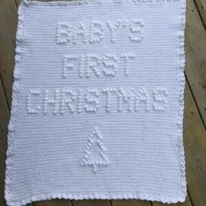 Baby S First Christmas Pattern Baby Blanket Pattern - Etsy Canada