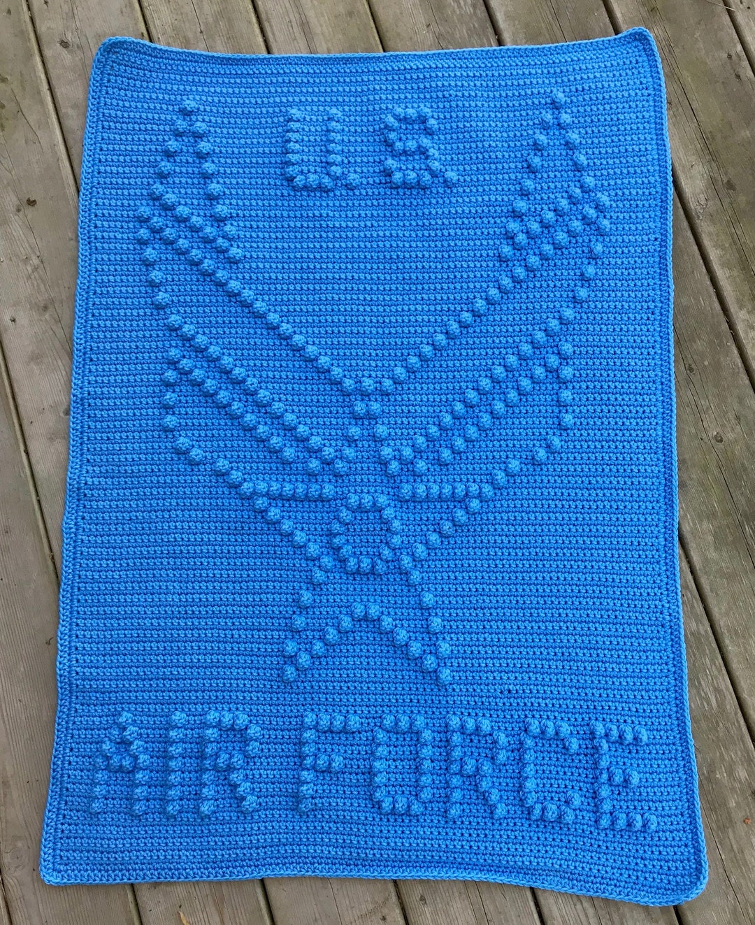 U.S. Air Force Crochet Baby Blanket Pattern - Lapghan - Wall Hanging - Etsy
