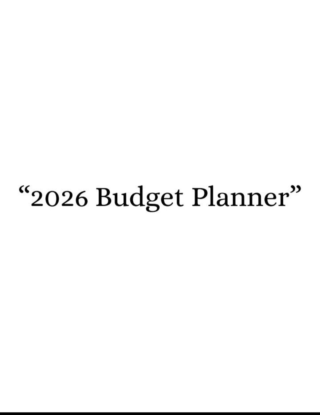 2026 Budget Planner | Printable Monthly Finance Tracker (digital ...