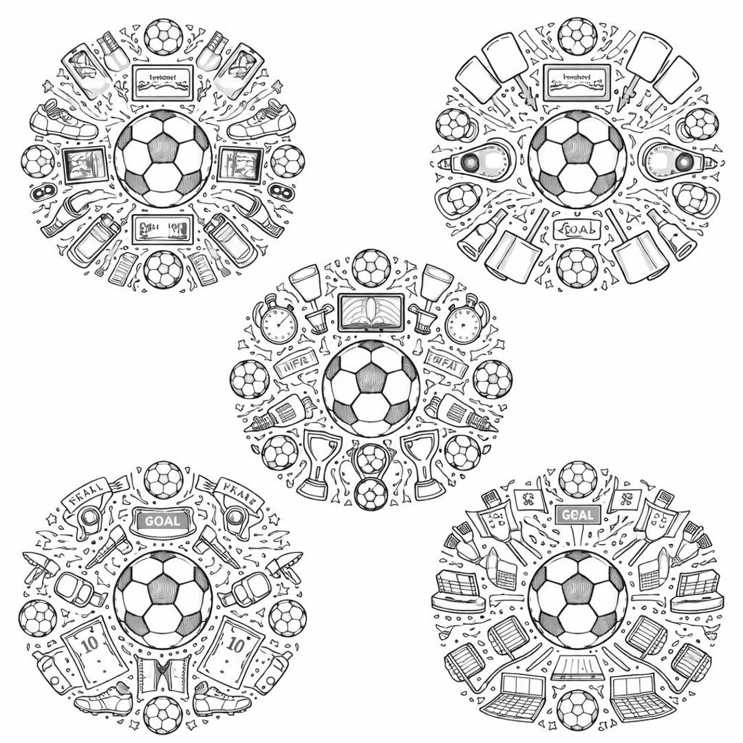 Football Mandala Coloring Pages – Coloring Pages for Kids & Adults ...