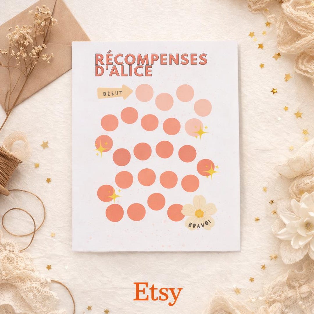 Personalized Reward Chart for Children – Printable PDF - Etsy
