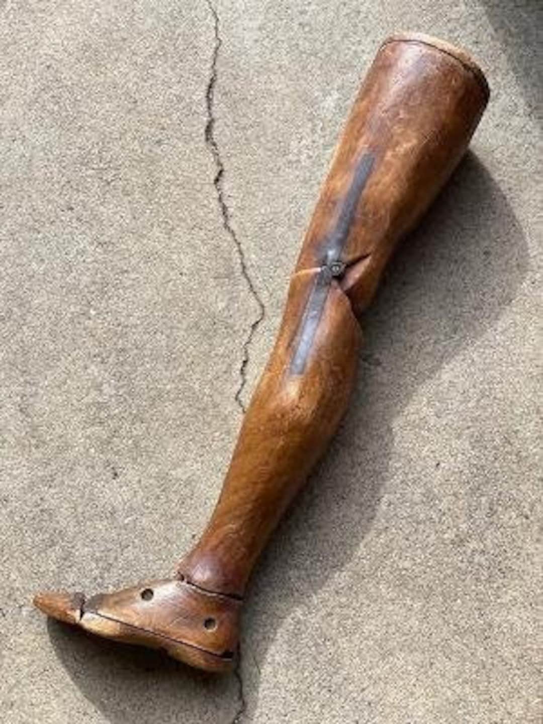 Antique Prosthetic Wooden Leg - Etsy
