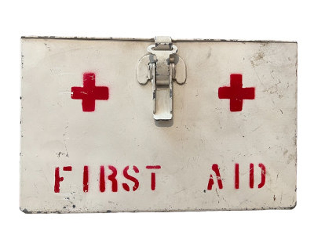 Vintage Industrial Metal First Aid Box - Etsy