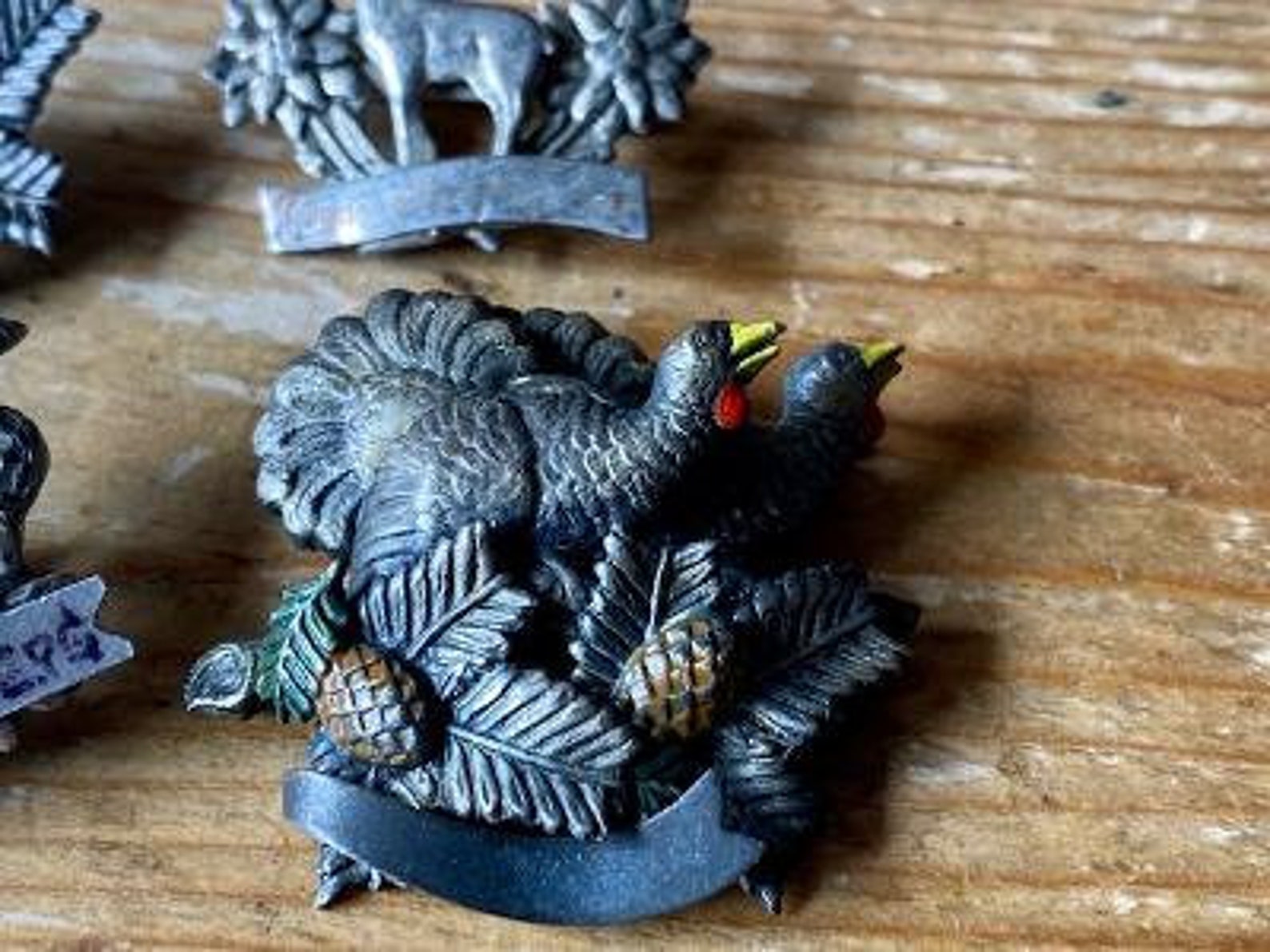 4 Animal Vintage Hiking Hat or Lapel Pins Grouse Capricallie Goat - Etsy