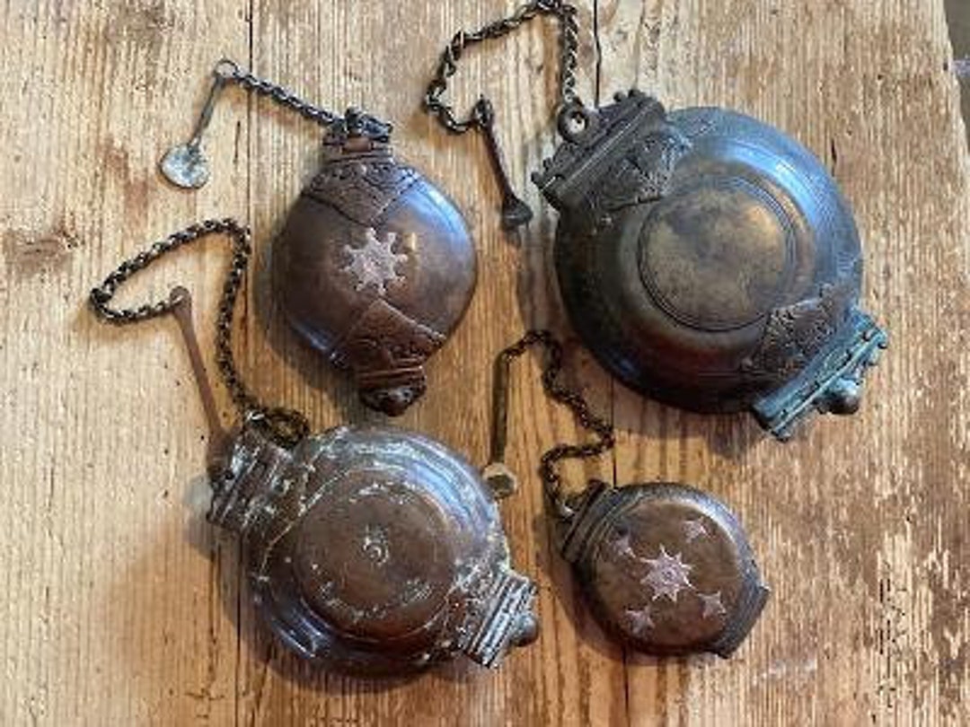 Collection of Betelnut Betel Nut Boxes 4 Pieces Brass and Copper 2 ...