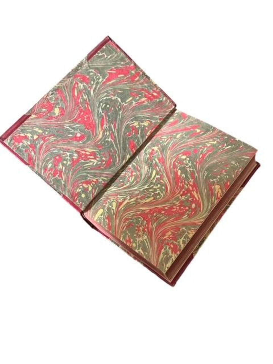 Marbelized Book Cover Danish Book 1934 - Etsy