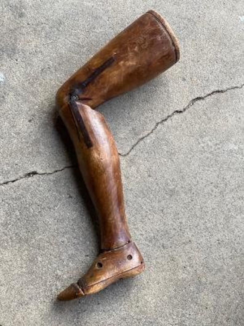 Antique Prosthetic Wooden Leg | Etsy