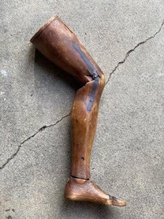 Antique Prosthetic Wooden Leg | Etsy