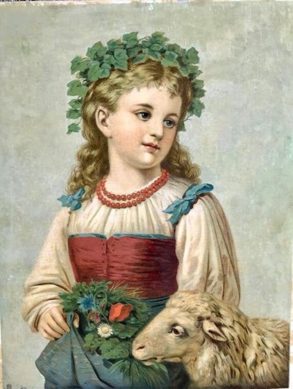 Antique Pair of Chromolithograph Prints on Heavy Cardboard | Etsy