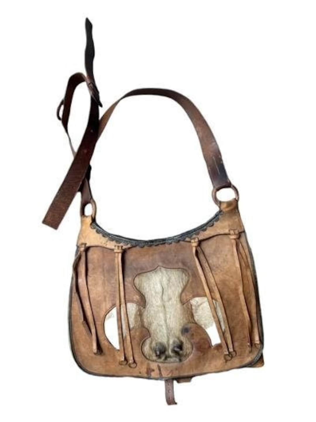 German Leather Hunters Bag Pouch With Deer Hide Dew Claws - Etsy