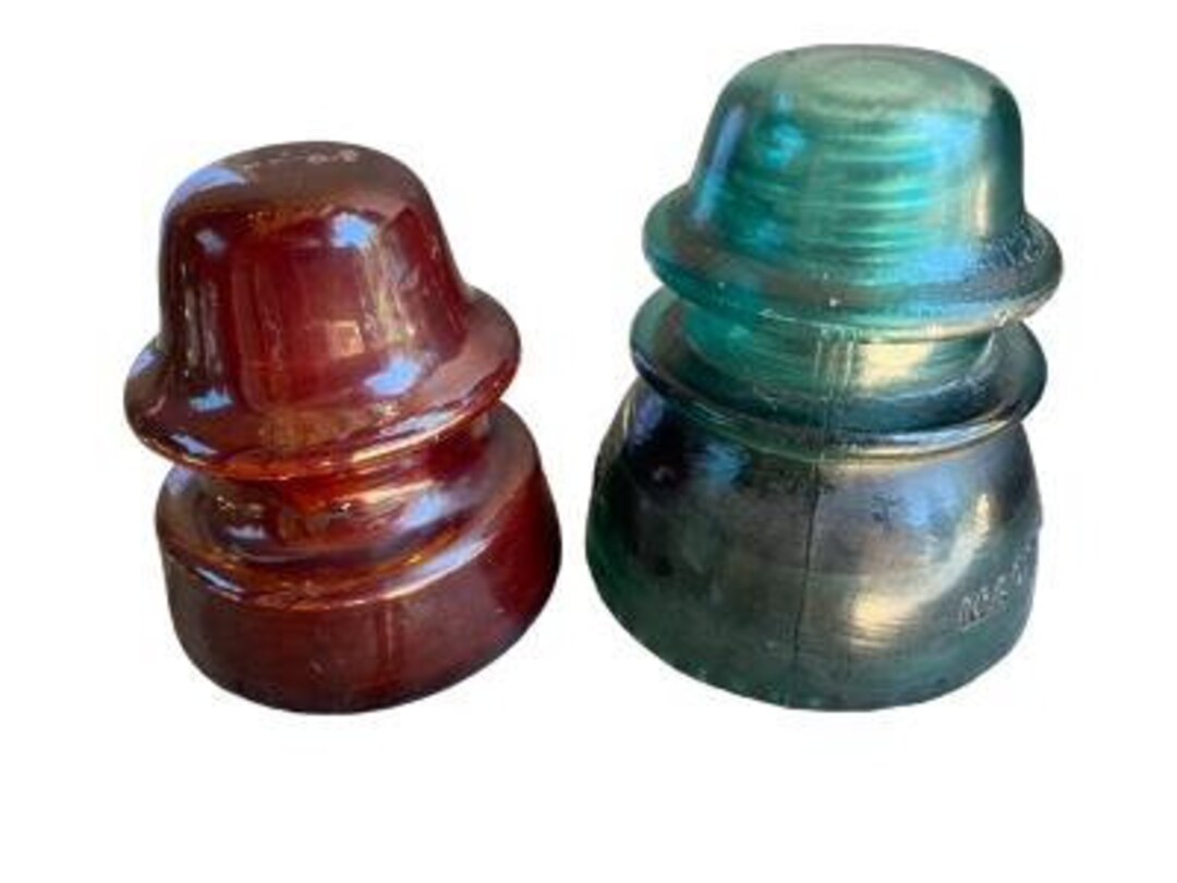 Pinco Brown Ceramic Porcelain Insulator and Hemingray 4 Insulator - Etsy
