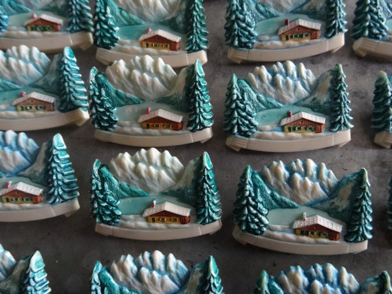 17 Log Cabin Mountain Hat Pins - Gem