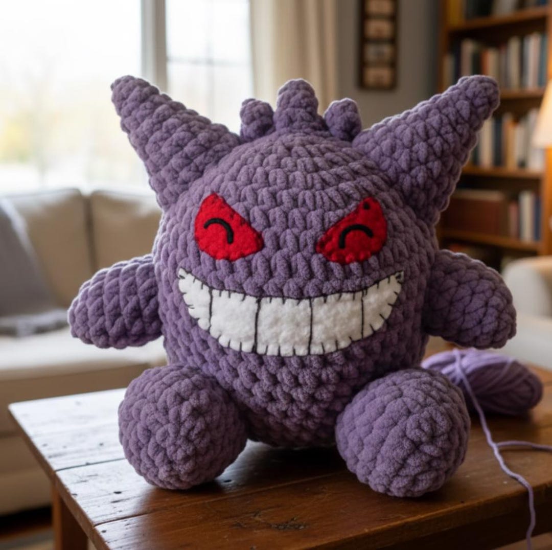 Cuddly Gengar Crochet Pattern - Gengar Pokemon Amigurumi & Plush Toy ...