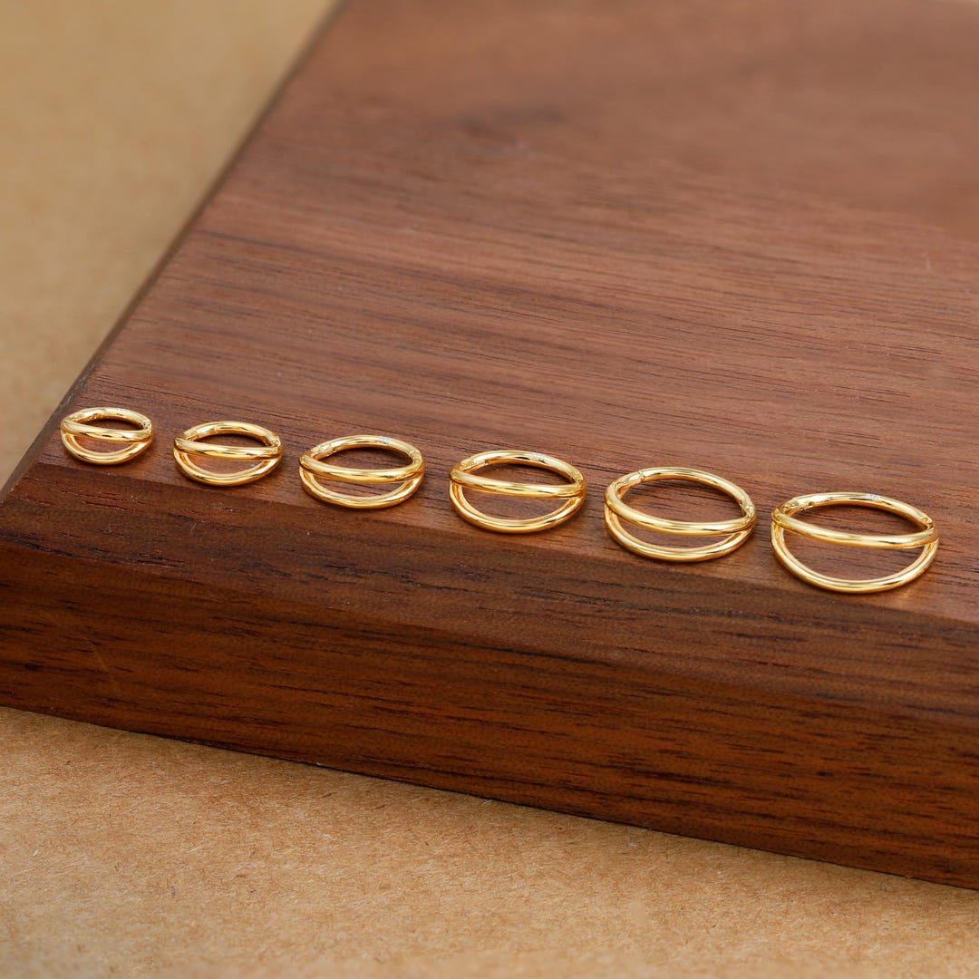 Double Clicker Hoop Rook Cartilage Layer Seamless Clicker Ring in ...