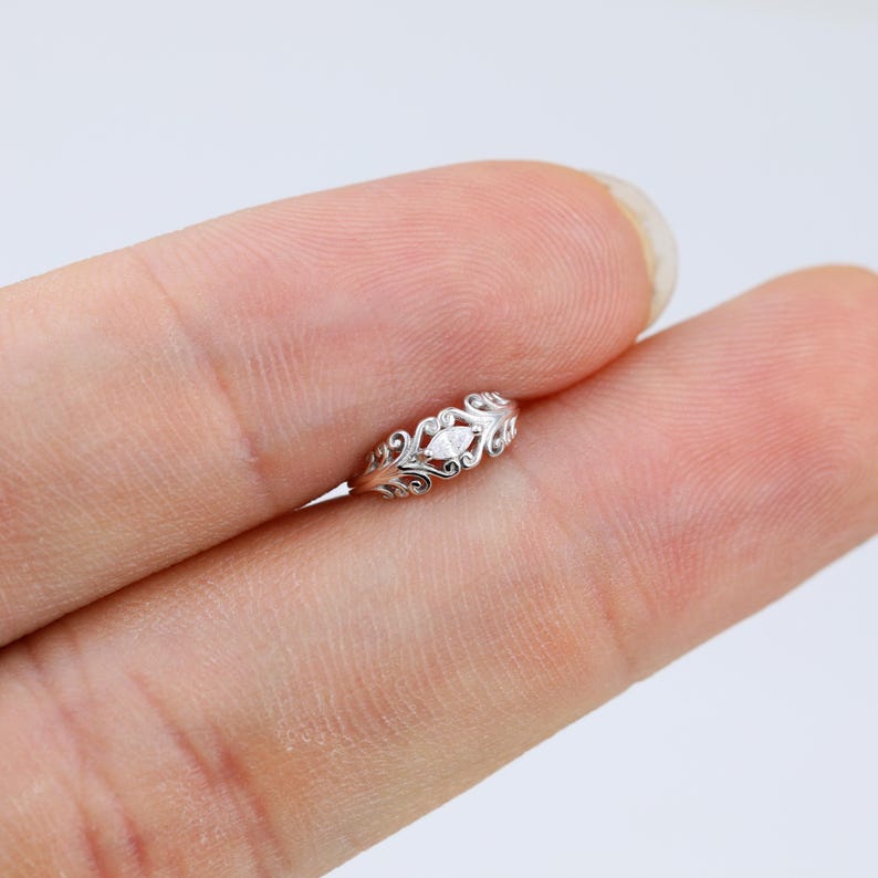 16G Vine Marquise Cubic Zircon 6/8/10mm Helix Rook Seamless Clicker in ...