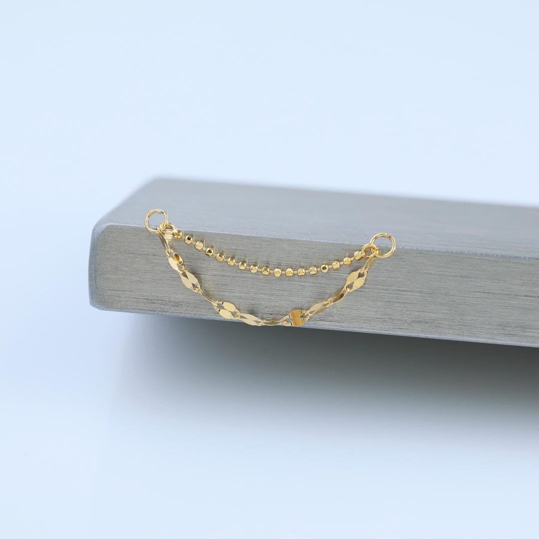 Layer Septum Piercing Chain Double Helix Conch Chain Accessory in ...