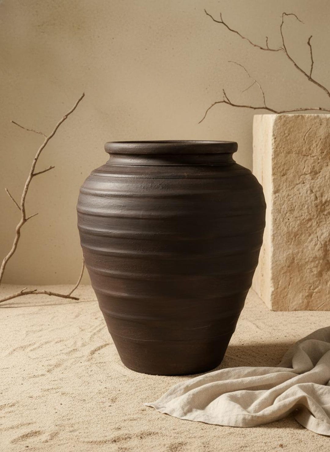 Handcrafted Rustic Aged Vase - 46cm - Etsy