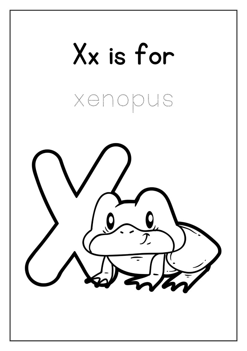 Alphabet Coloring Book for Kids | A-Z Animal Pages, Preschool Learning ...