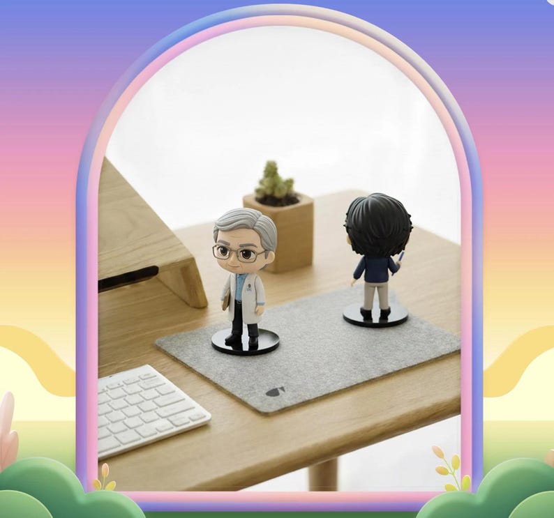 Custom 3D Mini Figure From Photo, Hand-painted Desk Figurine ...