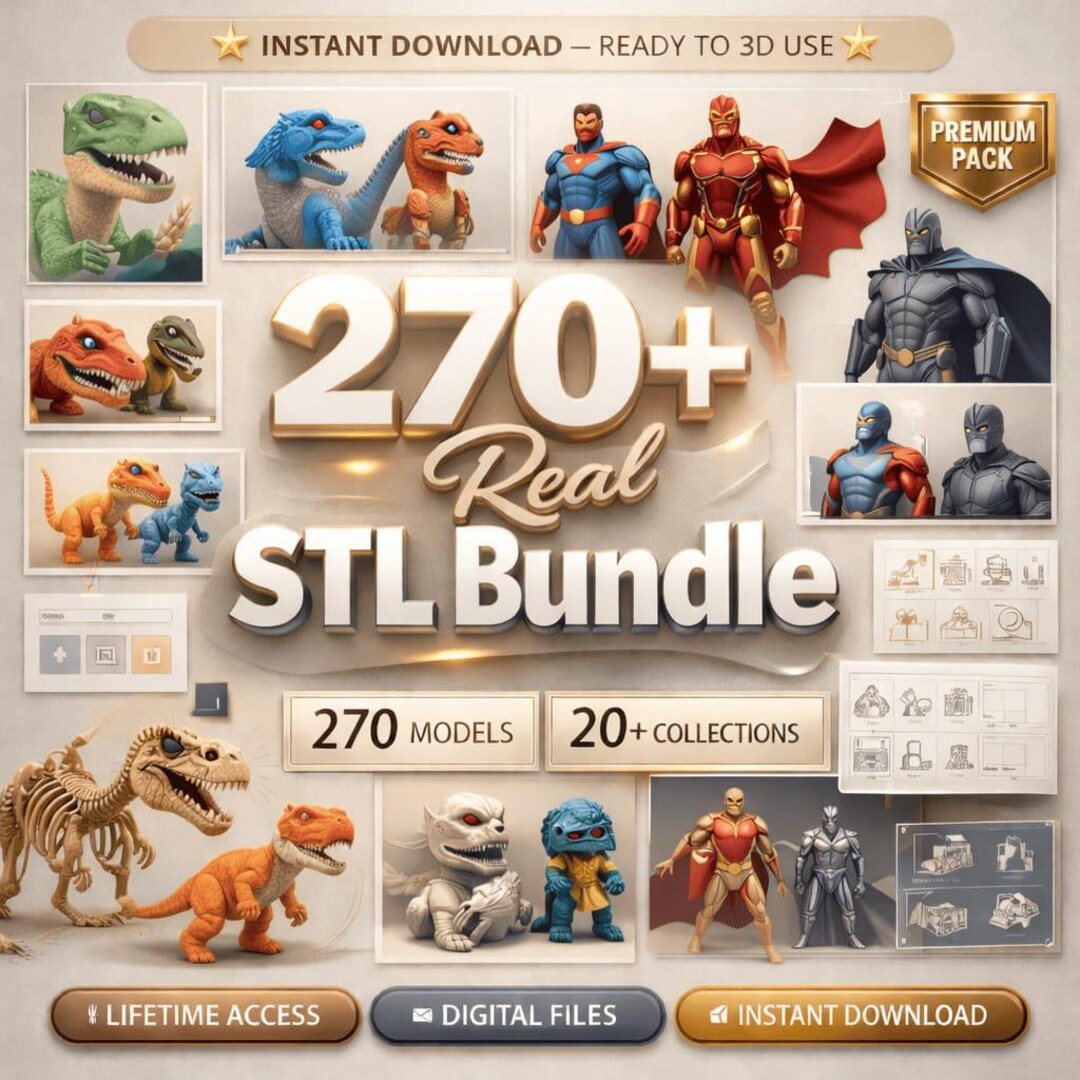 270+ Real STL 3D Models, Real 3D Models, Stl Packs, STL Collection - Etsy