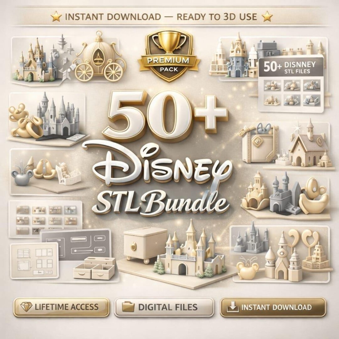 50+ Disney STL Bundle, Fantasy Stl, Cartoons Stl, 3D Prints - Etsy UK