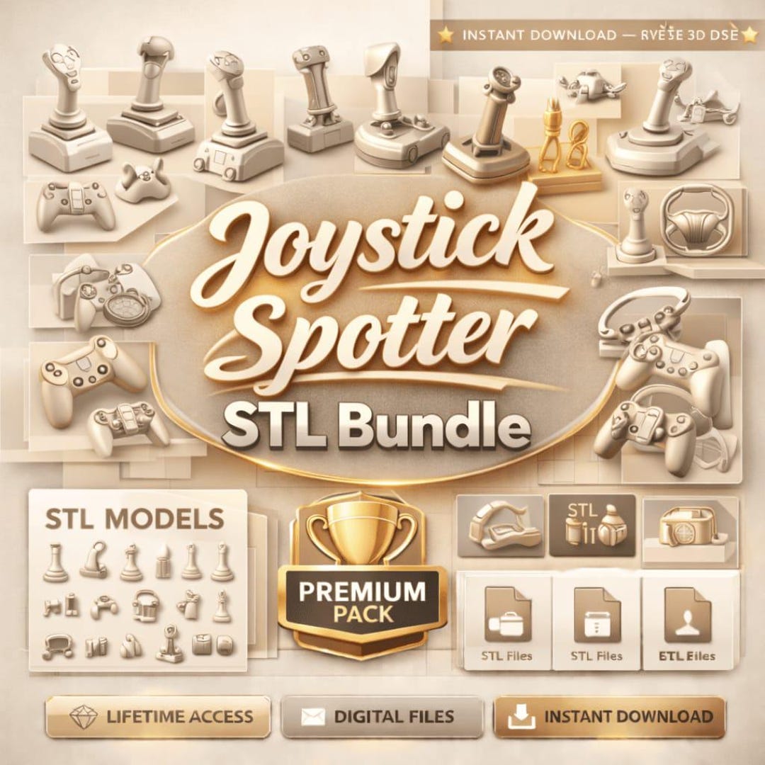 Joystick Spotter 3D STL Model, Printable Models, Popular Joysticks, HP ...