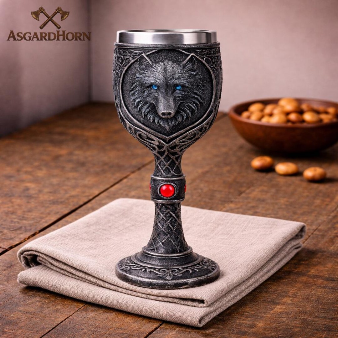 Gothic Wolf Goblet – Viking Chalice With Stainless Steel Liner - Etsy