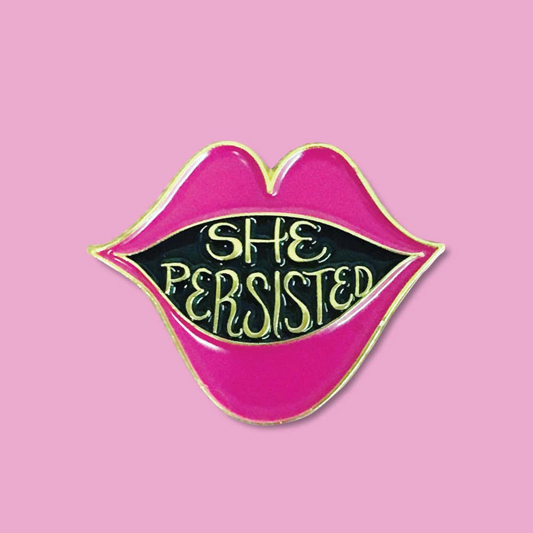She Persisted Lapel Pin | Women's March, Political Feminist Gift ...