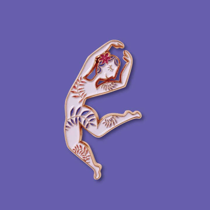 Tiny Dancer Soft Enamel Lapel Pin Figural Dancing Woman Plant Lady - Etsy