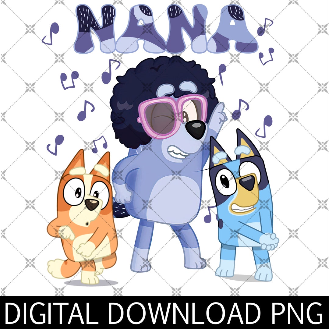 Bluey Nana Png Bluey Nana Dance Png Bluey Grannies Png - Etsy