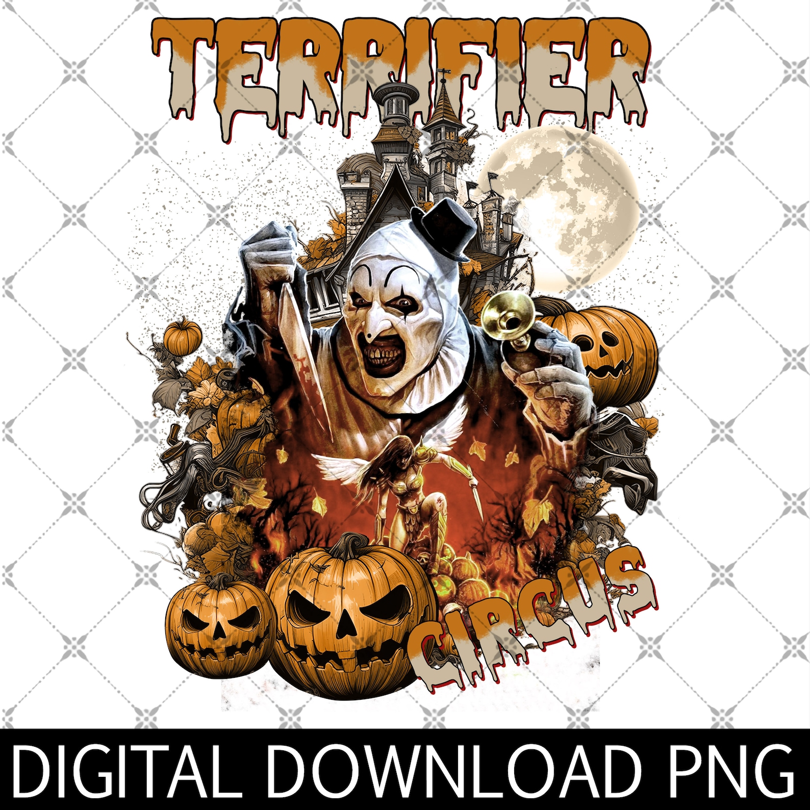 Terrifier Art the Clown Png, Horror Movie Png, Halloween Png, Scary ...