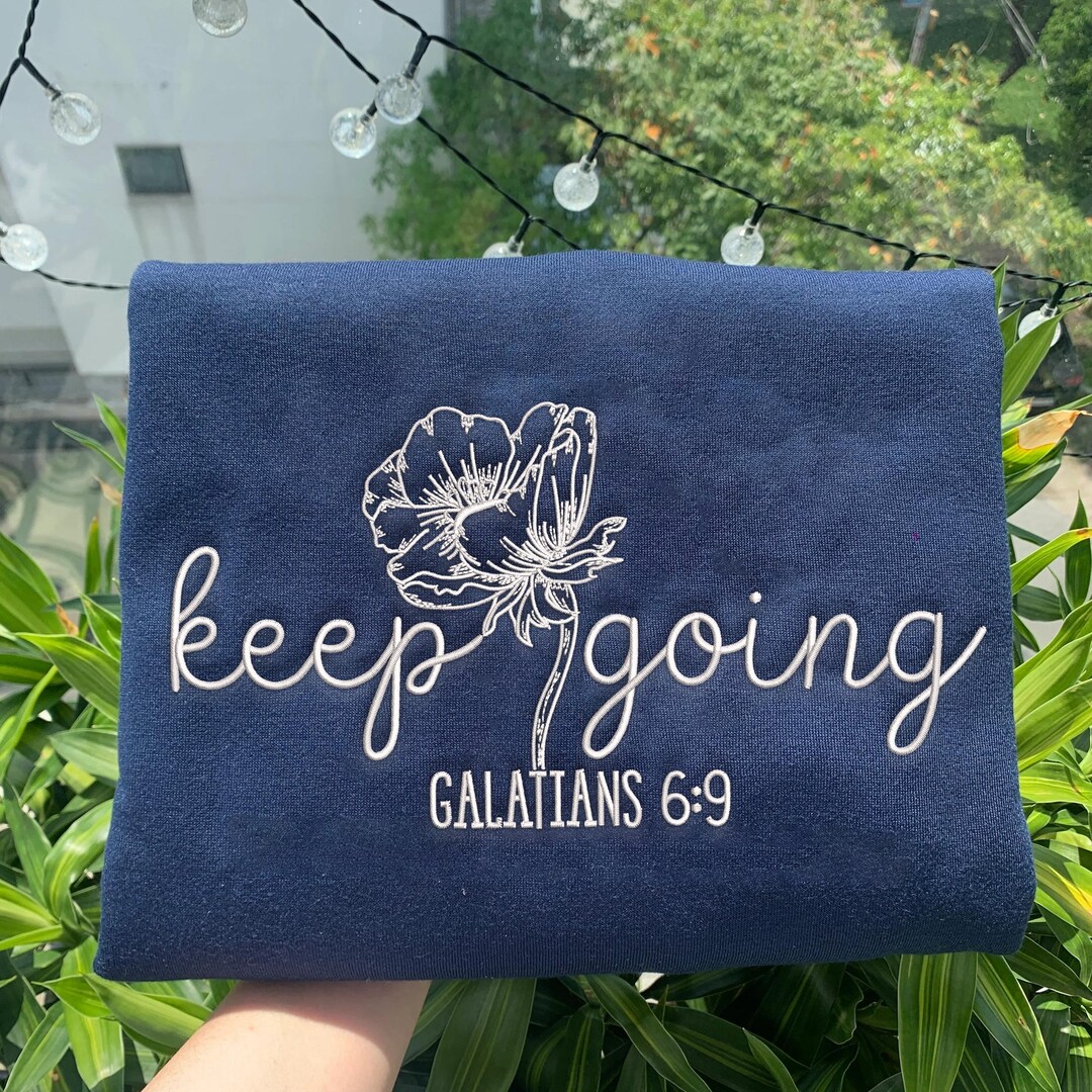 Keep Going Floral Bible Verse Inspirational Motivational Quote Machine ...
