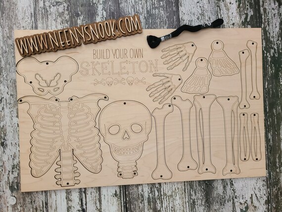 Build Your Own Skeleton Craft Kit Halloween Kids Craft Kid - Etsy