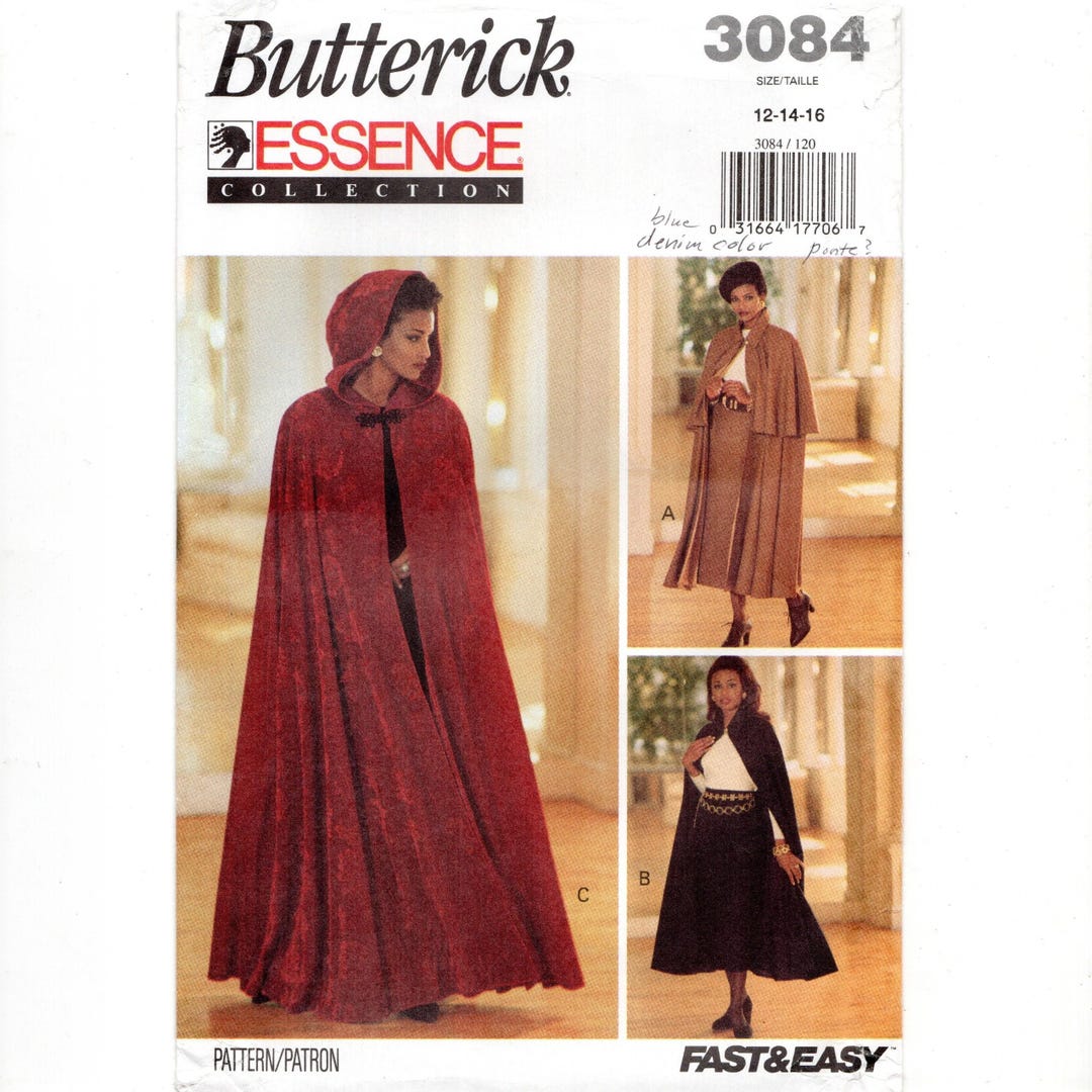 Size 12-16 Lined Capes, 2 Lengths W/ Hood, Collar & Capelet Options ...