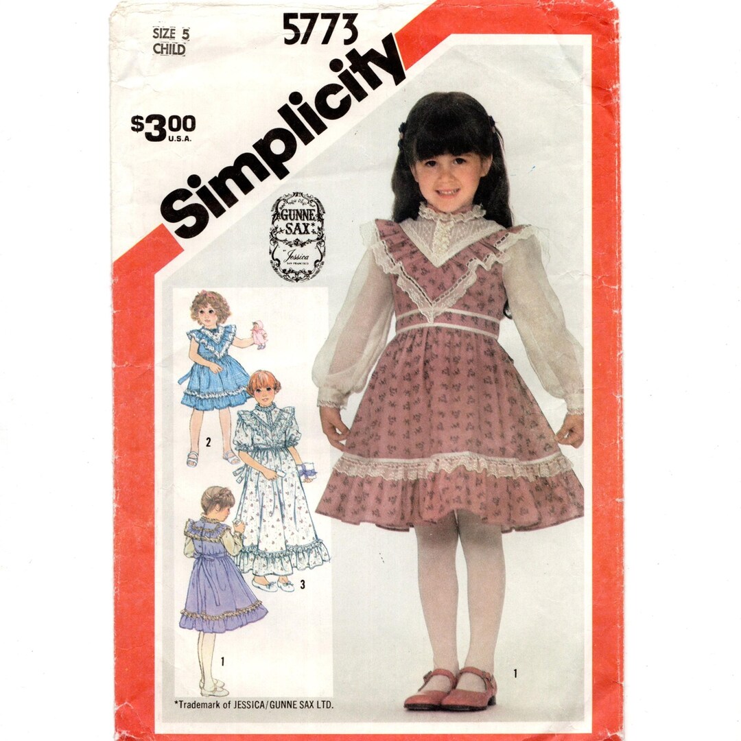 Size 5 Girls Vintage Gunne Sax Dresses, Long or Knee Length, Sleeve ...